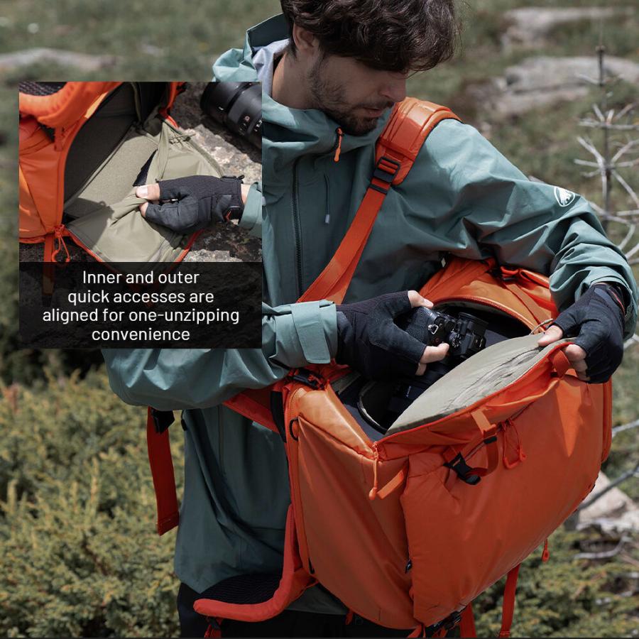 PGYTECH OnePro Flex Backpack 40L (Sunset Orange) + Camera Insert M ...